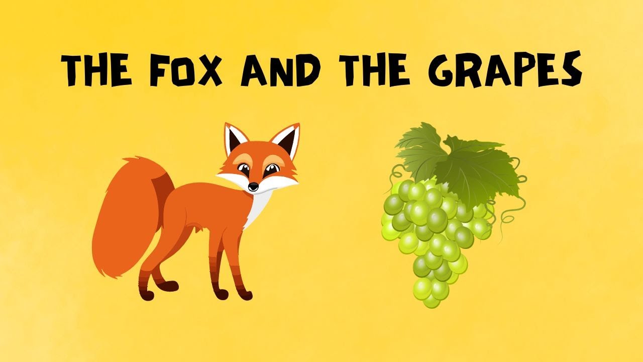 THE FOX AND THE GRAPES - MORAL STORY FOR KIDS - SHORT STORY IN ENGLISH ...