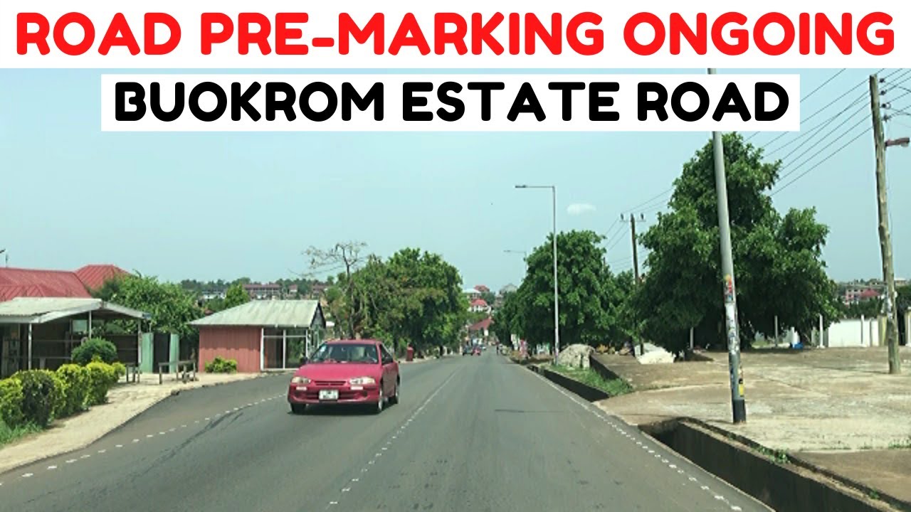 Road Pre-Marking Ongoing from Buokrom Estate Junction - Kodua Junction ...
