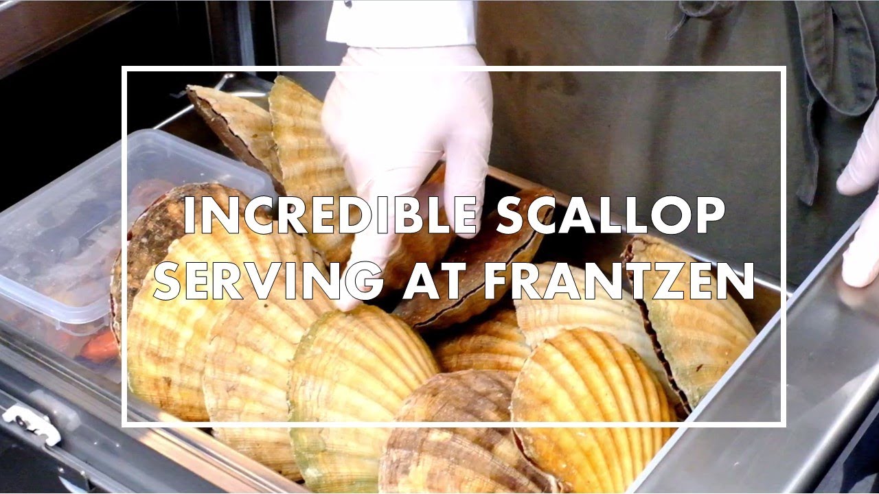 Scallops, salted tomato & plum water serving at Frantzén (3 Michelin ...