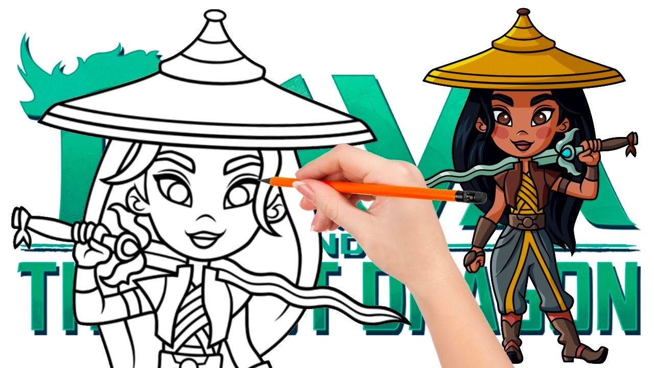 How to Draw Raya, the princess of Kumandra's Heart Land - Raya and the ...