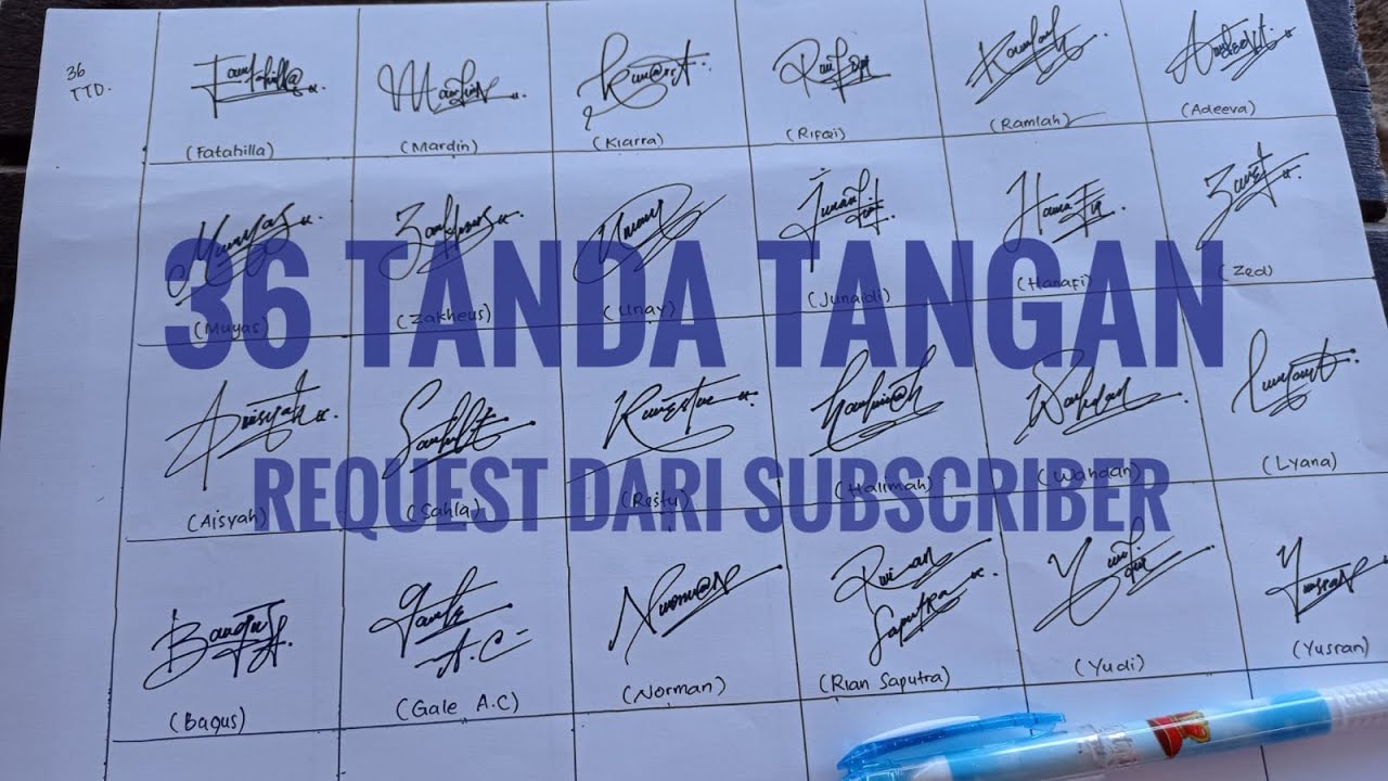 Inspirasi Tanda Tangan Part 48 | Request - YouTube