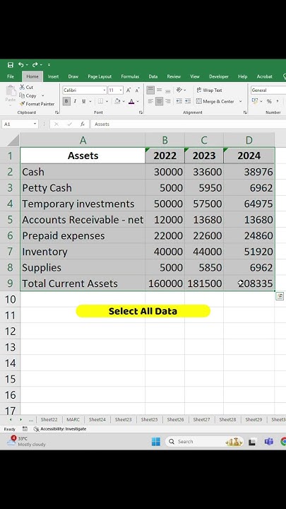 "Excel की Hidden Trick 😲 1 क्लिक में प्रो टेबल!" #excel #excelshorts #excelformula # ...