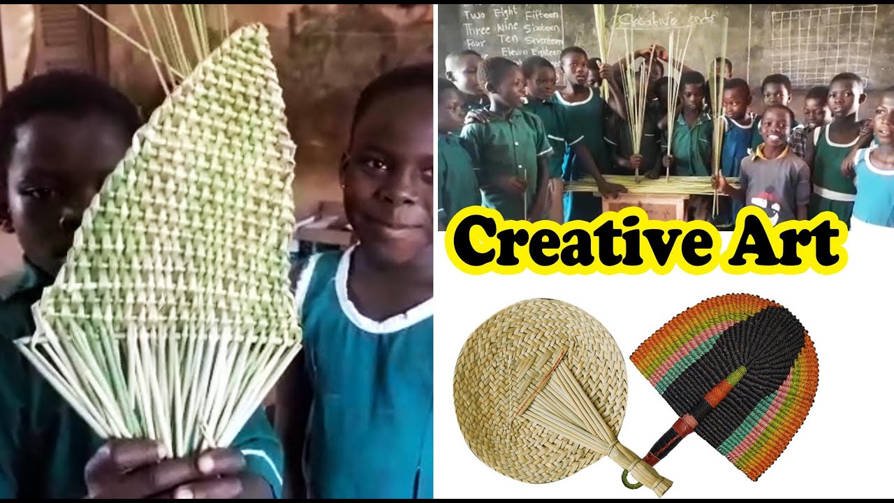 Creative Art in Ghana Schools / Hand Made Fan / Ghana Vlog / How to ...