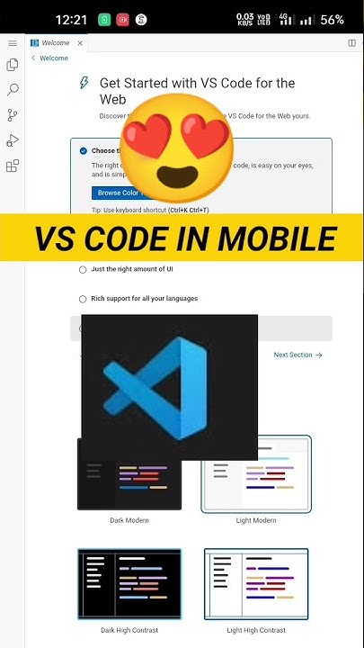 C language compiler | Vs code in mobile| #vscode #codewithharry # ...