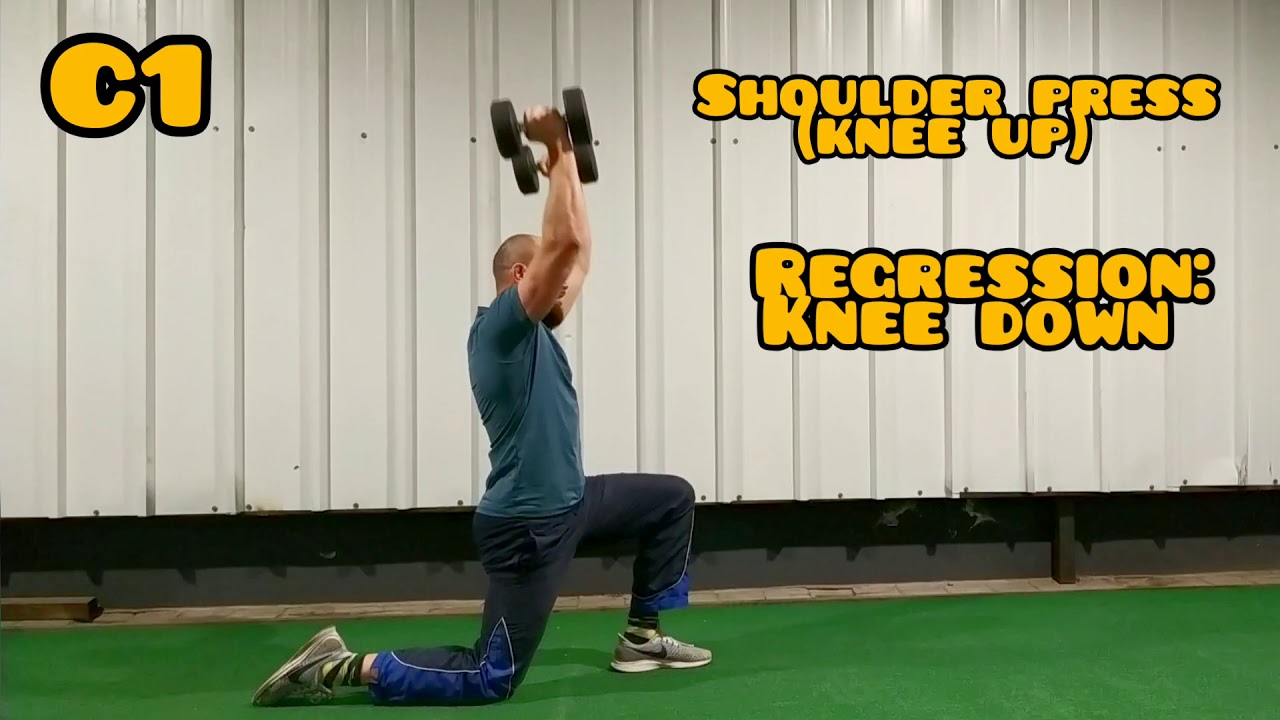 Kneeling shoulders press exercise - YouTube