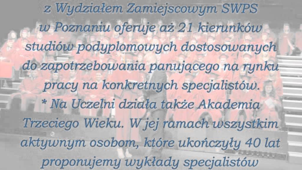 Wyższa Szkoła Nauk Humanistycznych i Dziennikarstwa, studia Poznań - poleca Study4u.eu - YouTube