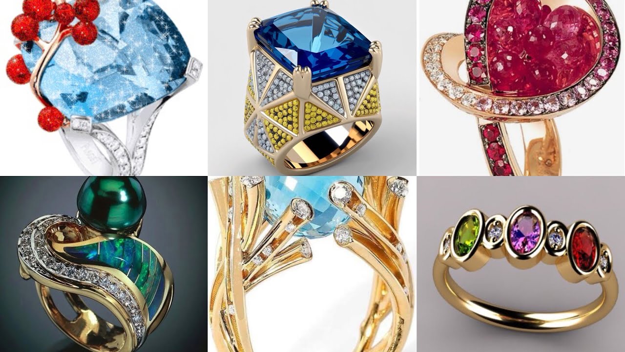 Most beautiful New Latest Stone Ring designs || stone ring , Diamond ...