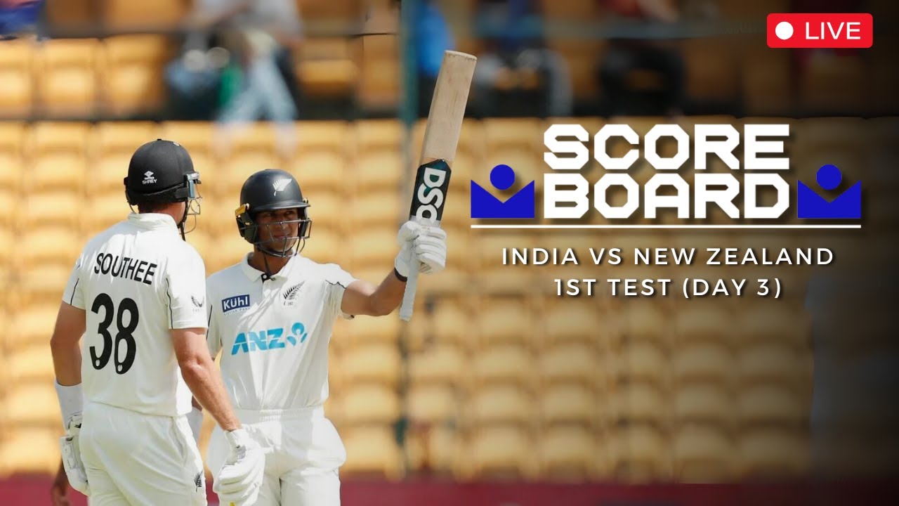 Scoreboard | INDvNZ | 1st Test Day 3 | #cricket #INDvNZ #TestCricket ...