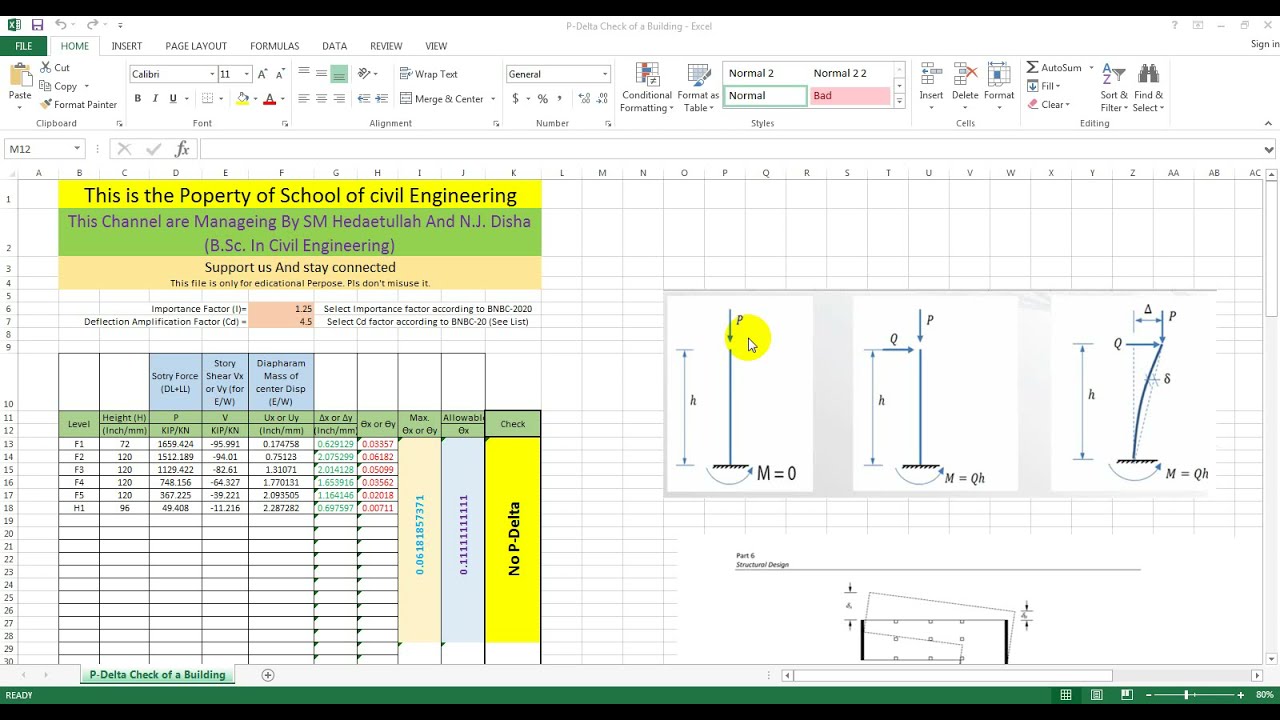 P Delta Check Of A Building And Define P Delta Effect On Etabs What P Delta Check Of A Building And Define P Delta Effect On Etabs What