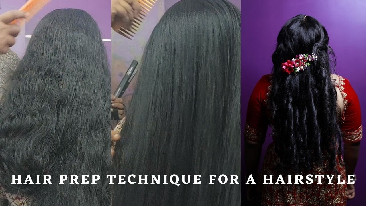 How to Prep the Hair Before Bridal Hairstyle tutorial/Step By Step ...