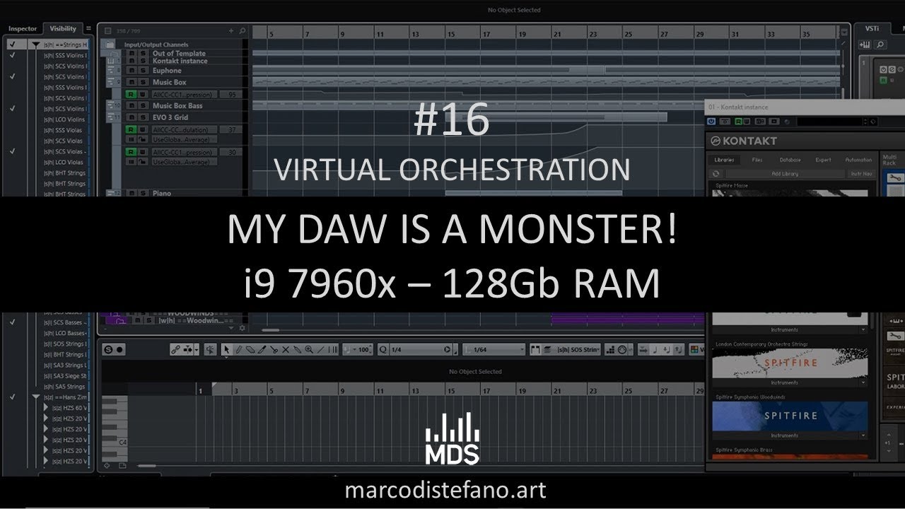 VO #16 My DAW is a monster - i9 7960X + 128 Gb of Ram - YouTube