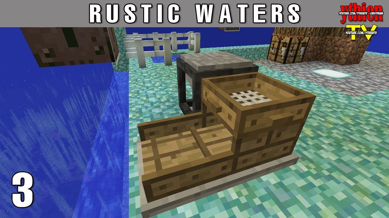 [CHƠI THỬ] Minecraft Rustic Waters 03 - Đi Đãi Khoáng Sản - YouTube
