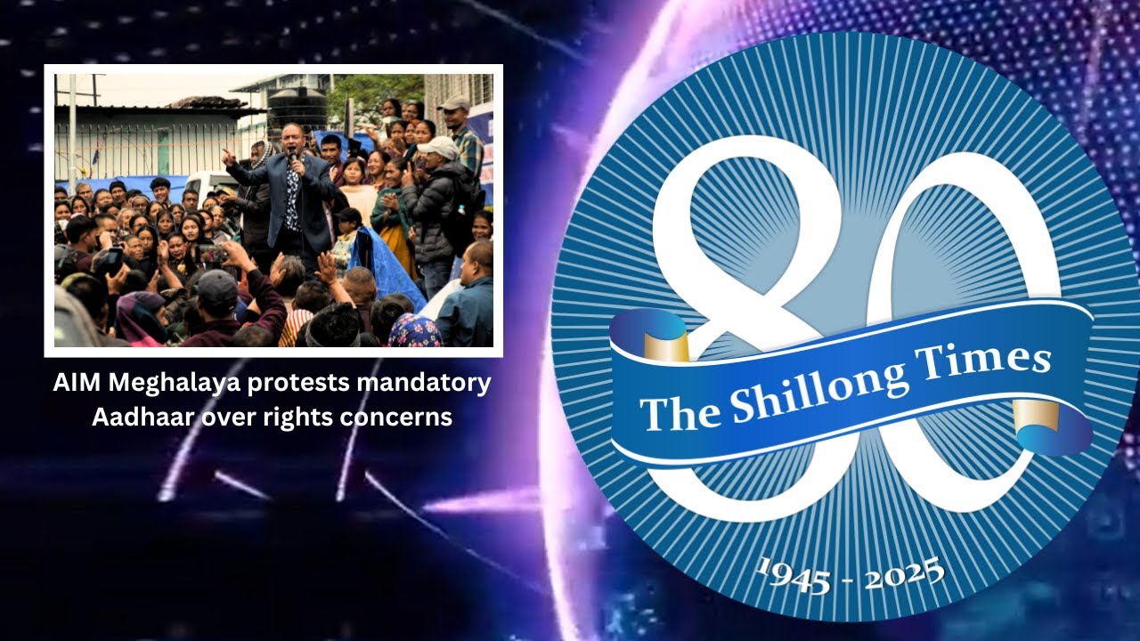 AIM Meghalaya protests mandatory Aadhaar over rights concerns - YouTube