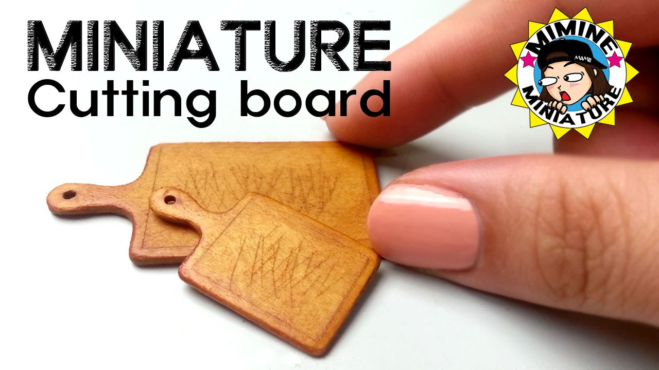 미니어쳐 도마 만들기 Miniature - Cutting board - YouTube
