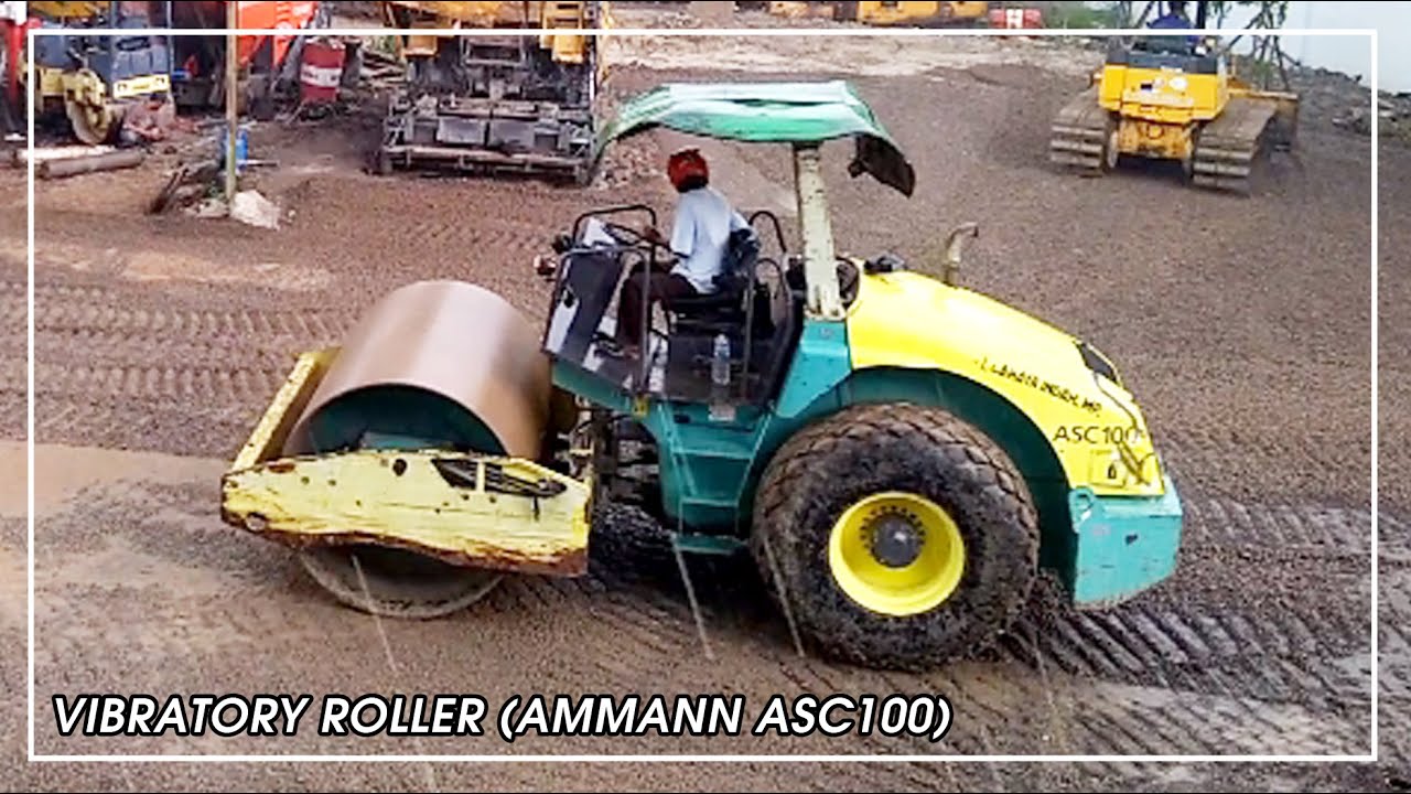 Vibratory Roller AMMANN ASC100 (Vibro Roller) - Tandem Roller - YouTube