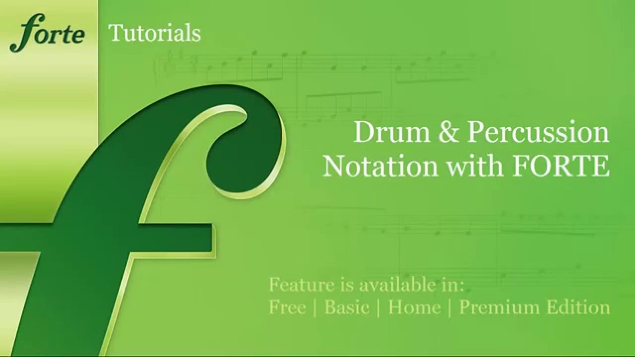 Drum & Percussion Notation with FORTE - YouTube