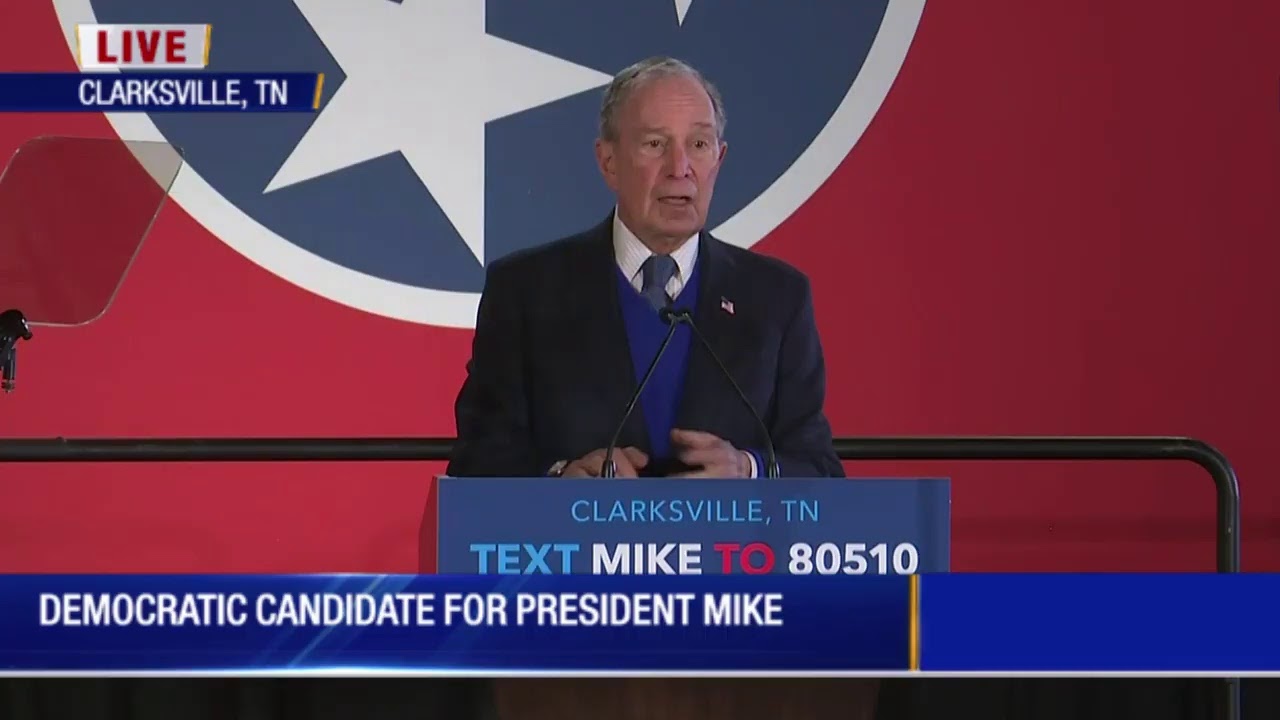 LIVE: Presidential Candidate Mike Bloomberg Rally in Clarksville ...