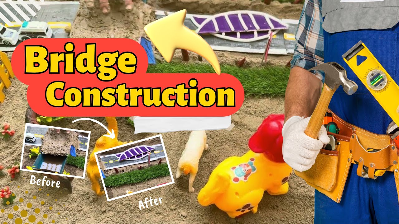 DIY Miniature Bridge Construction for Vehicles | Tiny Bridge Making ...