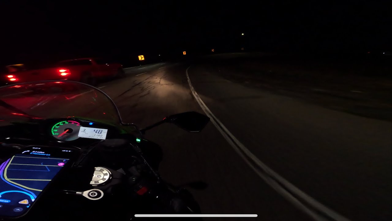 Night ride with couple close calls - YouTube
