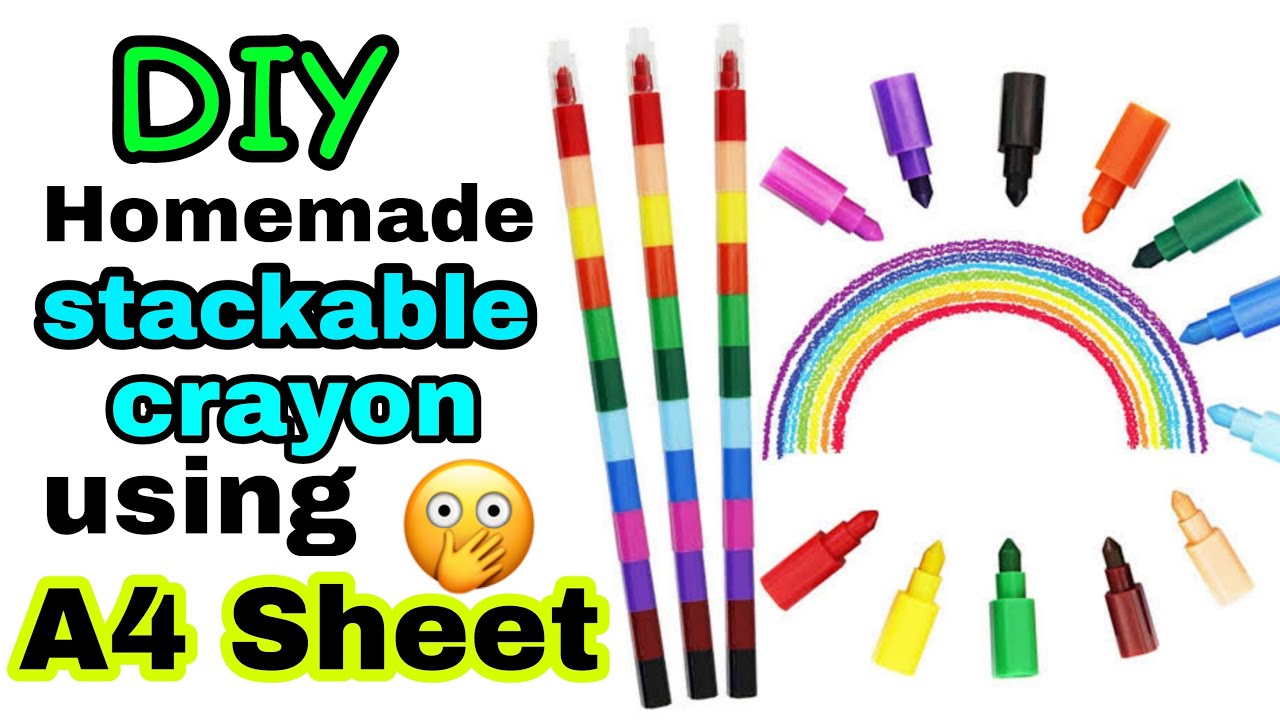 Homemade Stacking Crayons |How to Make Homemade push point Crayons|The ...