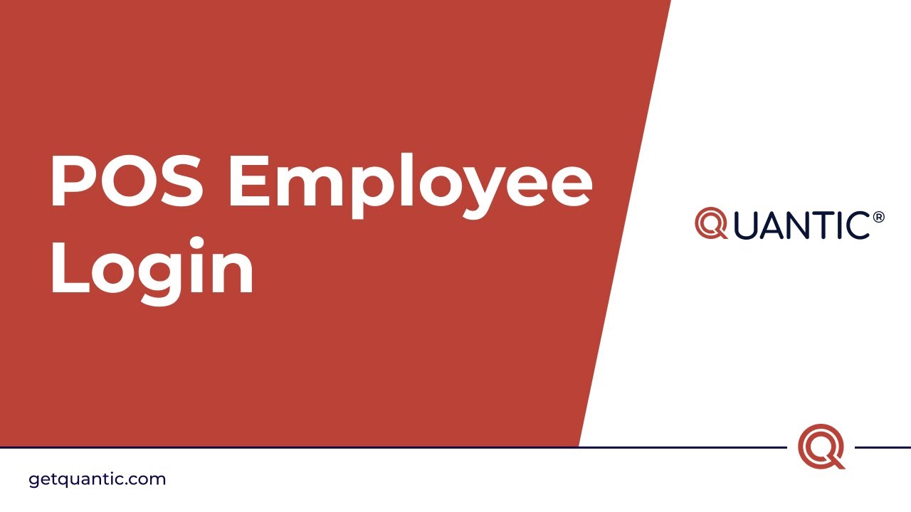 Quantic POS - POS Employee Login - YouTube