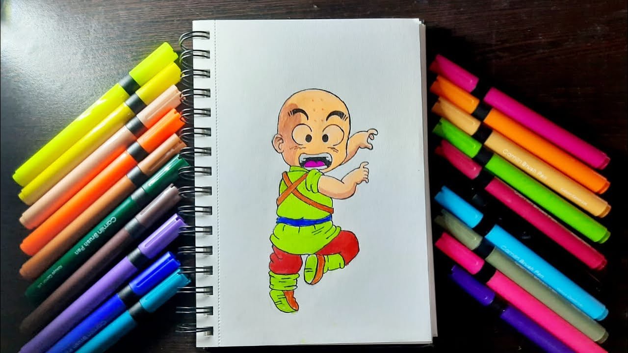 Krillin drawing | Dragon ball Z | Draw Something New - YouTube
