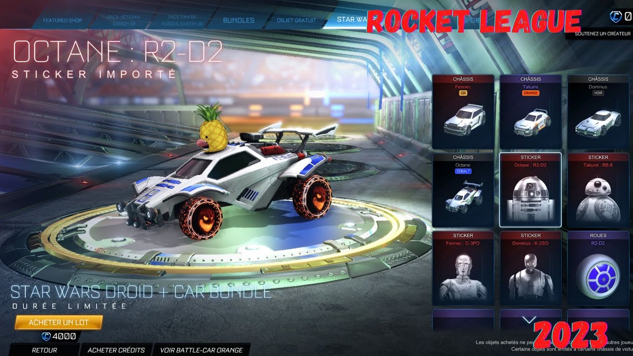 *NEW* OCTANE R2-D2 STAR WARS AUTO BOUTIQUE 5 MAI 2023 ROCKET LEAGUE ...