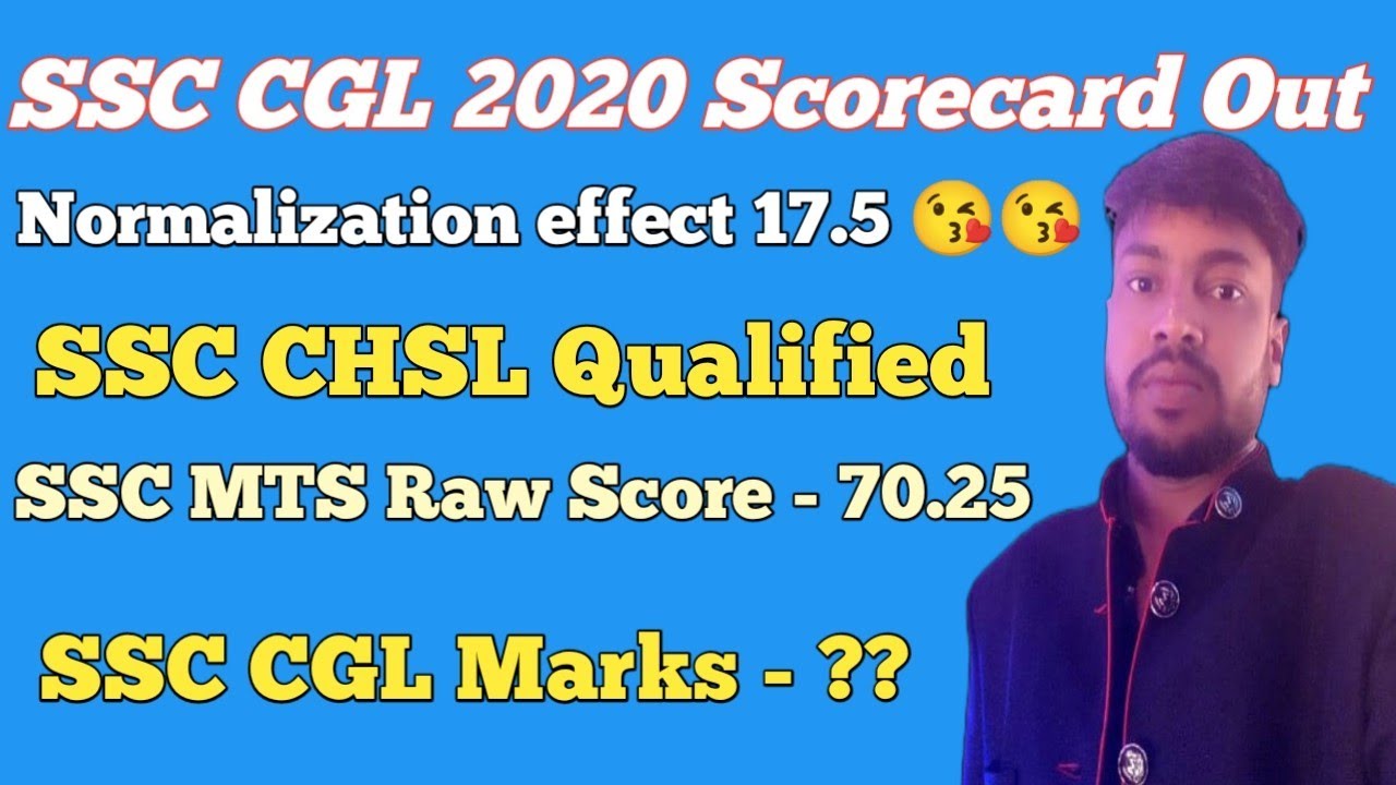 SSC CGL 2020 Scorecard Out. - YouTube