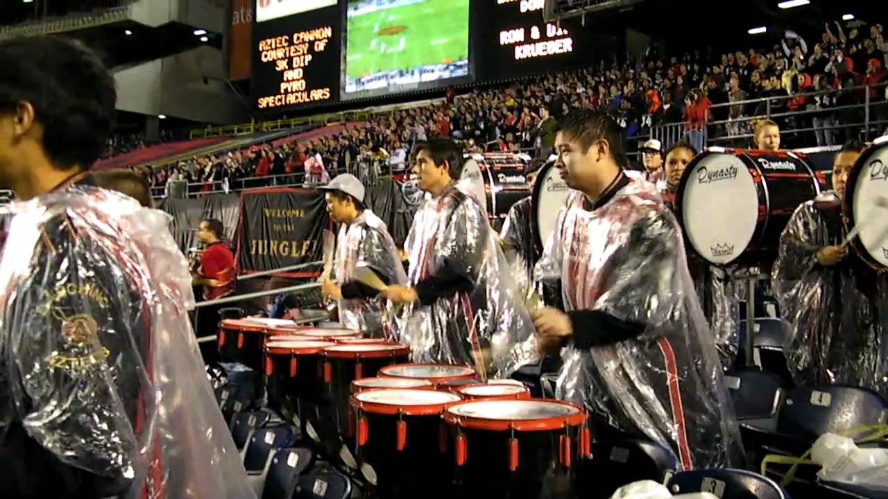 2010 SDSU Marching Aztecs - Game 11 Utah - Drumline Kickoff - YouTube