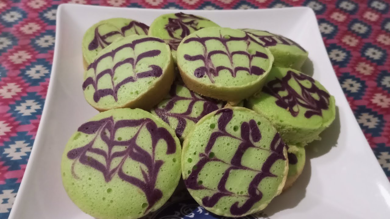 Resep Bolu Pandan Mini Cantik 2 Telur - YouTube