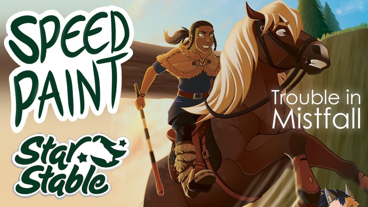 Speedpaint - Trouble in Mistfall - Star Stable Online Fan Art - YouTube
