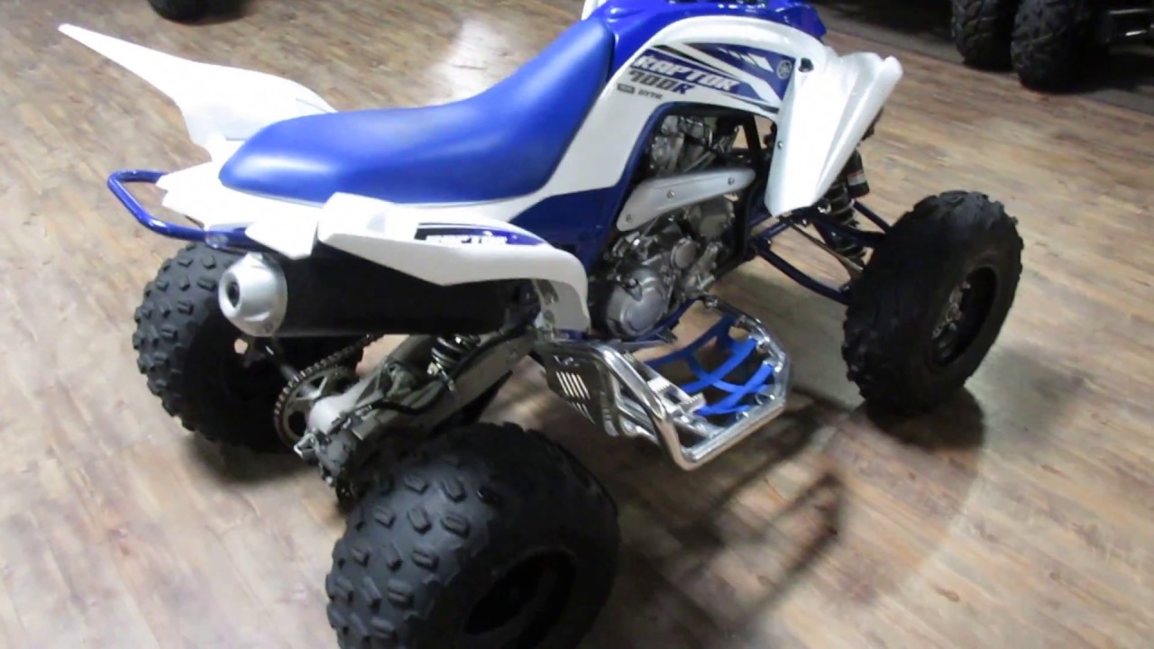 2017 YAMAHA YFM70RSXHL RAPTOR 700R WHITE & BLUE U108020 - YouTube