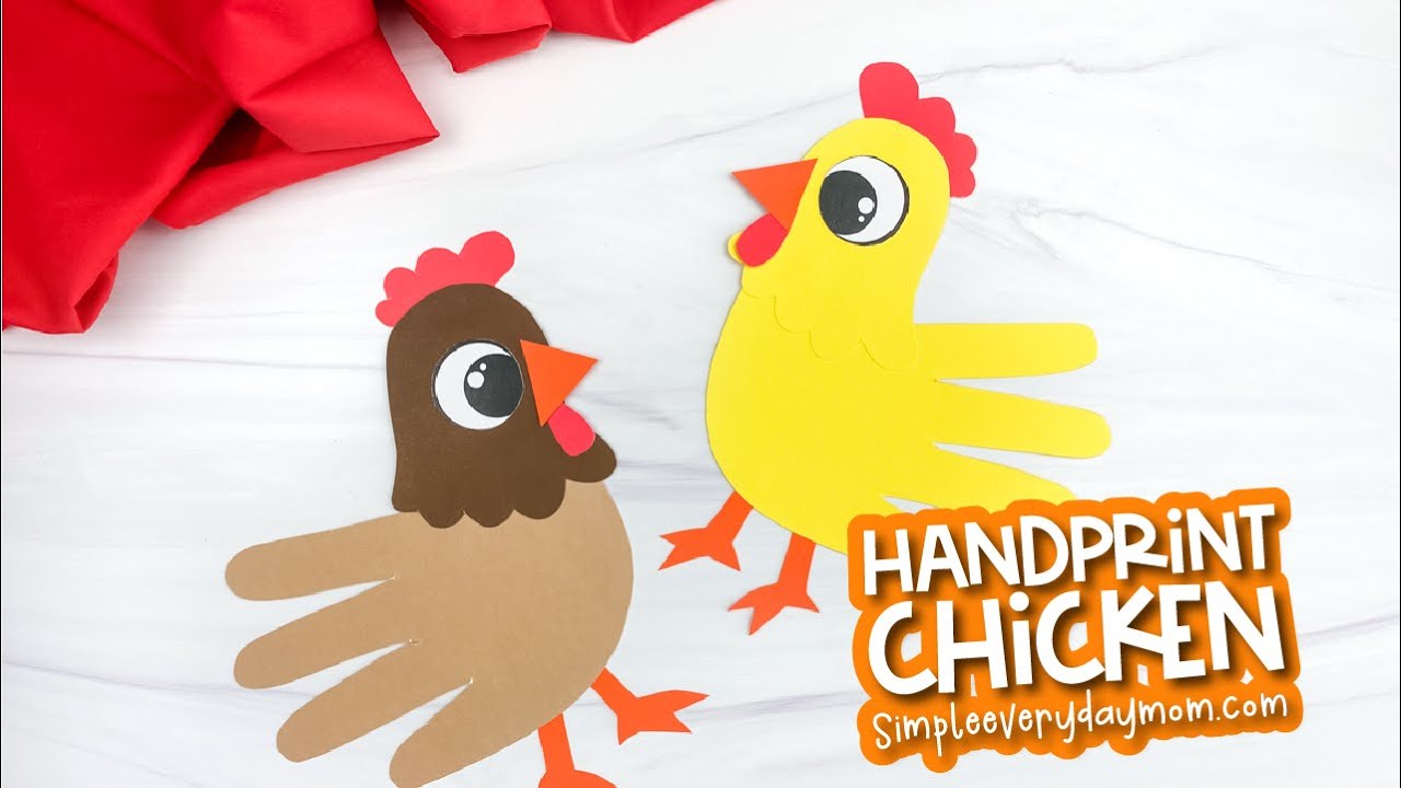 Handprint Chicken Craft - YouTube