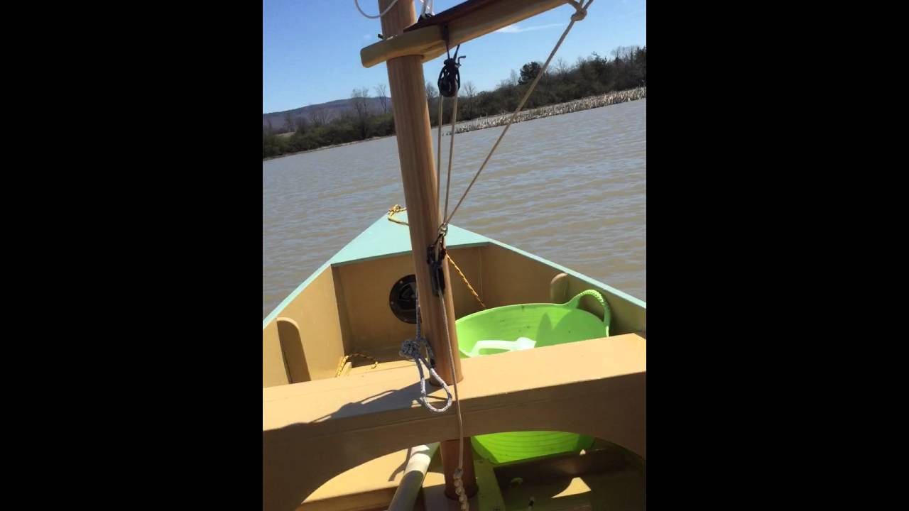 Sailing a duck punt on Dead Creek - YouTube