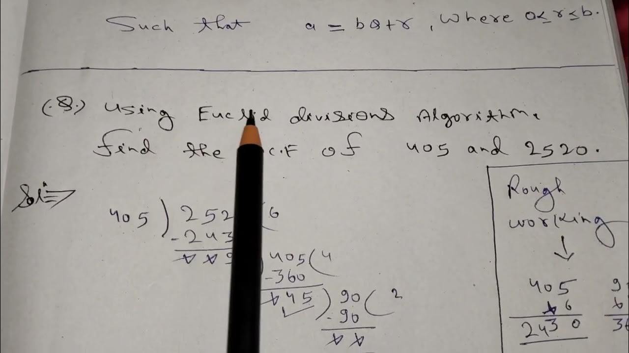 HOW WE FIND HCF FROM EUCLID DIVISION ALGORITHM................(EASY ...