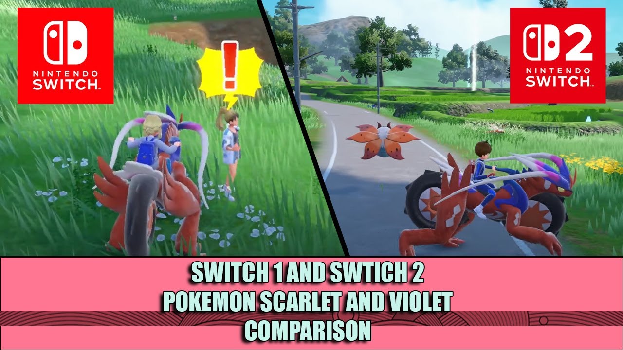Pokemon Scarlet and Violet Switch 2 Comparison - YouTube