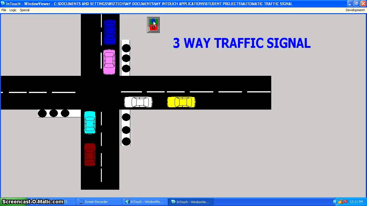 SCADA Designing Project 3Way Traffic Signal - YouTube