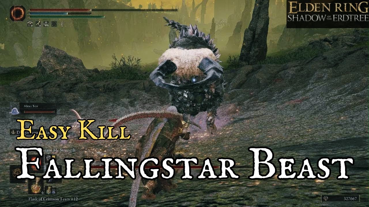 Elden Ring (Shadow of the Erdtree DLC) | Fallingstar Beast (Fingerstone Hill) | Boss Fight - YouTube