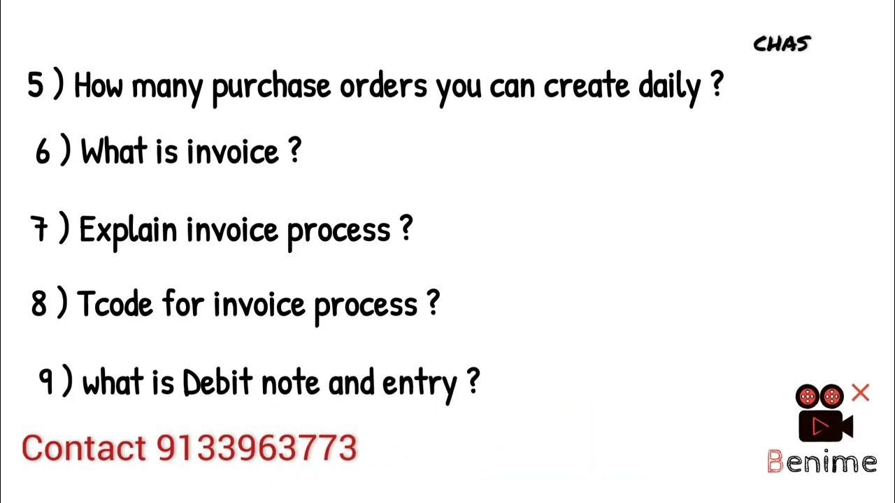 P2P Interview Questions| SAP Enduser Interview Questions | AP interview questions - YouTube