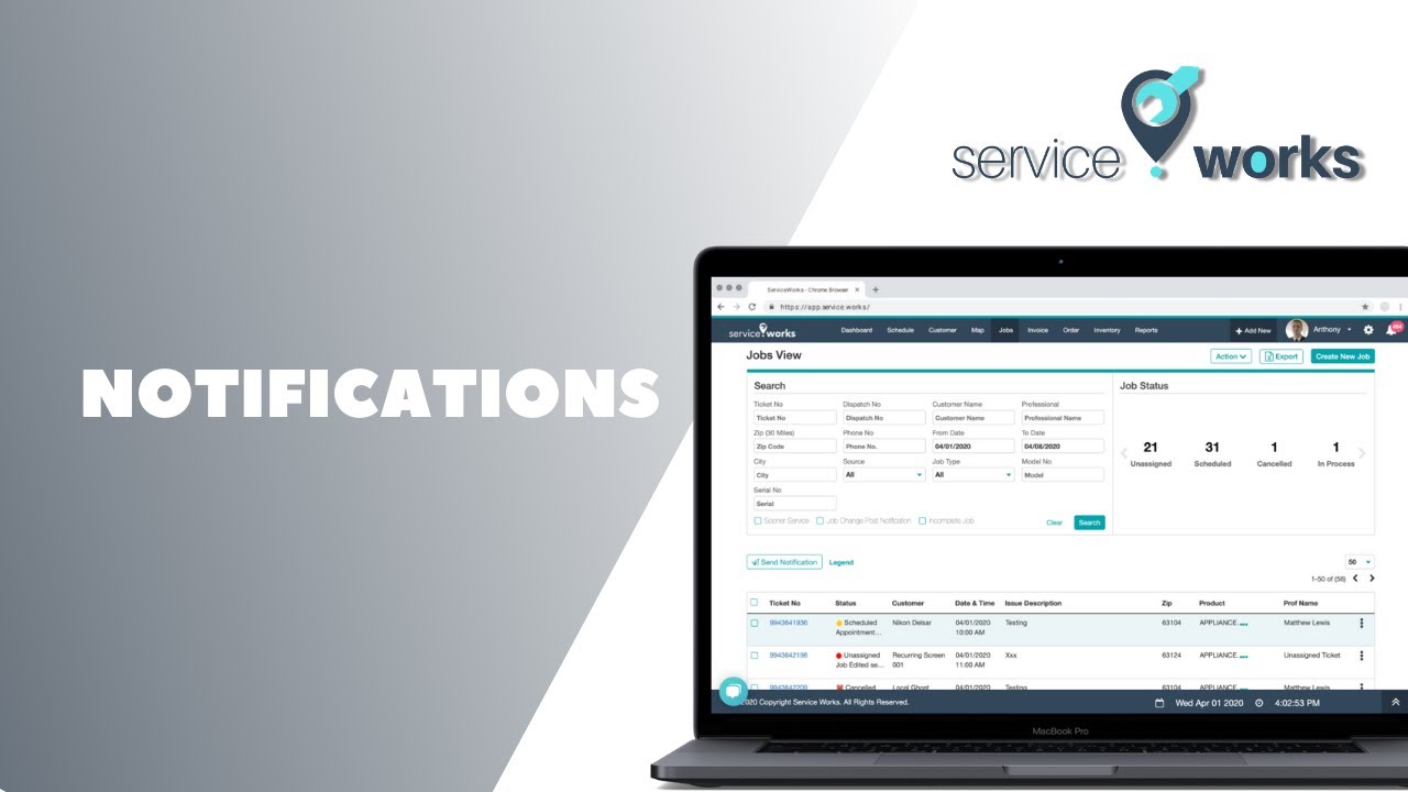 ServiceWorks | Notifications - YouTube