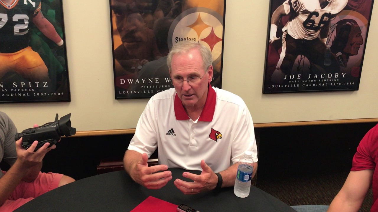 OL coach Mike Summers- Louisville Media Day 2017 - YouTube