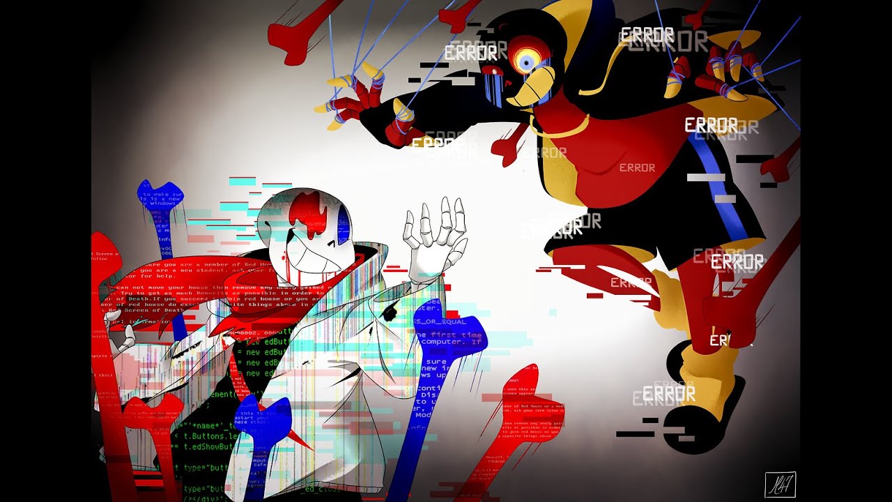 ERROR!Sans VS FATAL ERROR!Sans By Revolver Animations But whit Staring ...