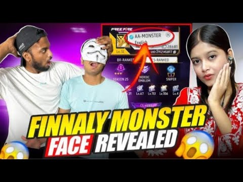Nibba Monster Face Reveal 😱 Eliza Live Reaction On Face Reveal - Garena ...