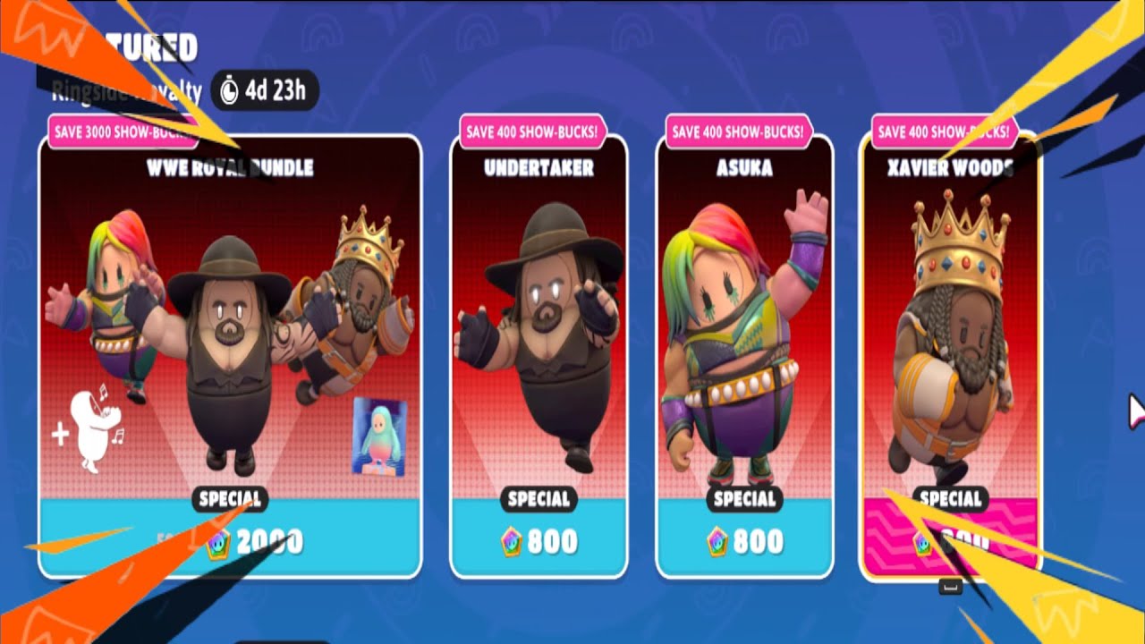 *NEW* Fall Guys Item Shop Featured - WWE | Undertaker, Asuka, Xavier ...
