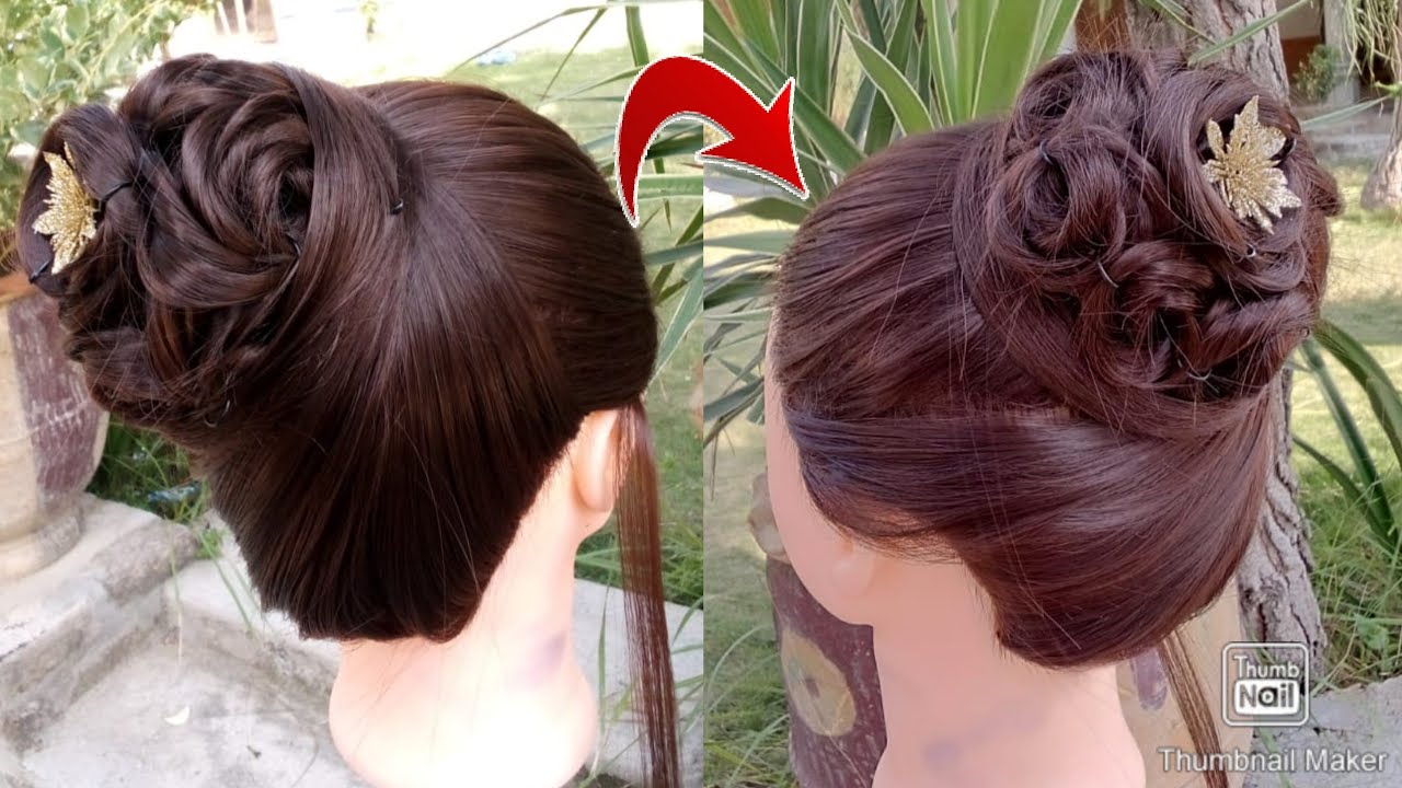 How to make hair style | hair style for wedding | hair style new design ...