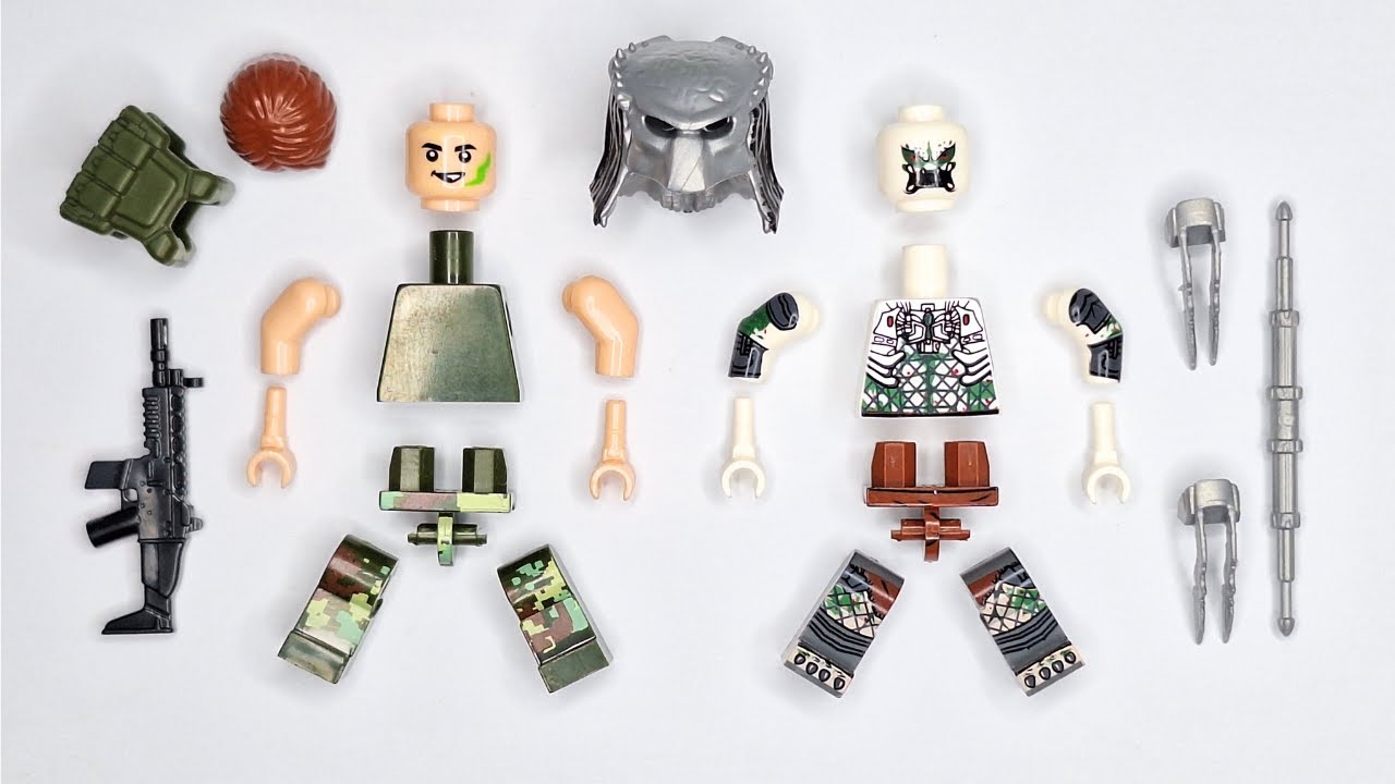 LEGO ARNIE VS PREDATOR MINIFIGURES. UNOFFICIAL LEGO - YouTube