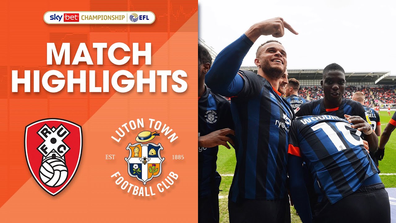 Rotherham United 0-2 Luton Town | Championship Highlights - YouTube