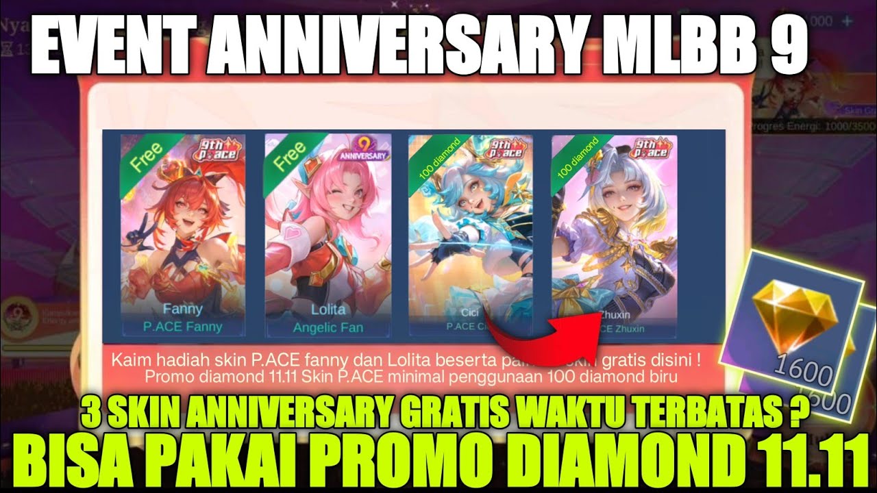 1600 PROMO DIAMOND!! EVENT SHOP SKIN P.ACE ZHUXIN CICI 100DIAMOND 2025 ...