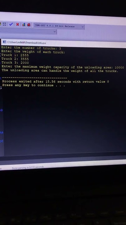 c++ truck weight #cpp #coding #code #codemasters #coderstokyo #codinglife #codingninja #coders ...