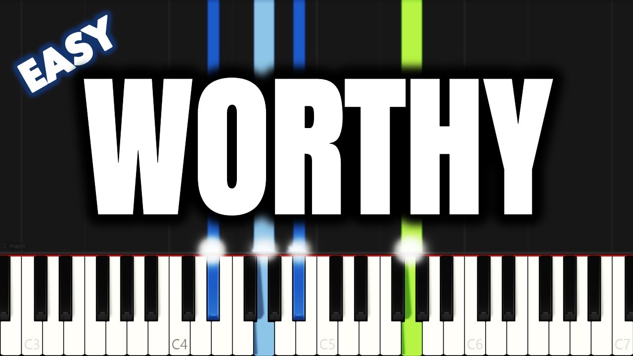 Elevation Worship - Worthy | EASY PIANO TUTORIAL by Synthly - YouTube